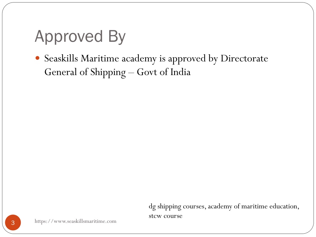 PPT - Best maritime academy. DG Shipping Courses. Academy of maritime ...