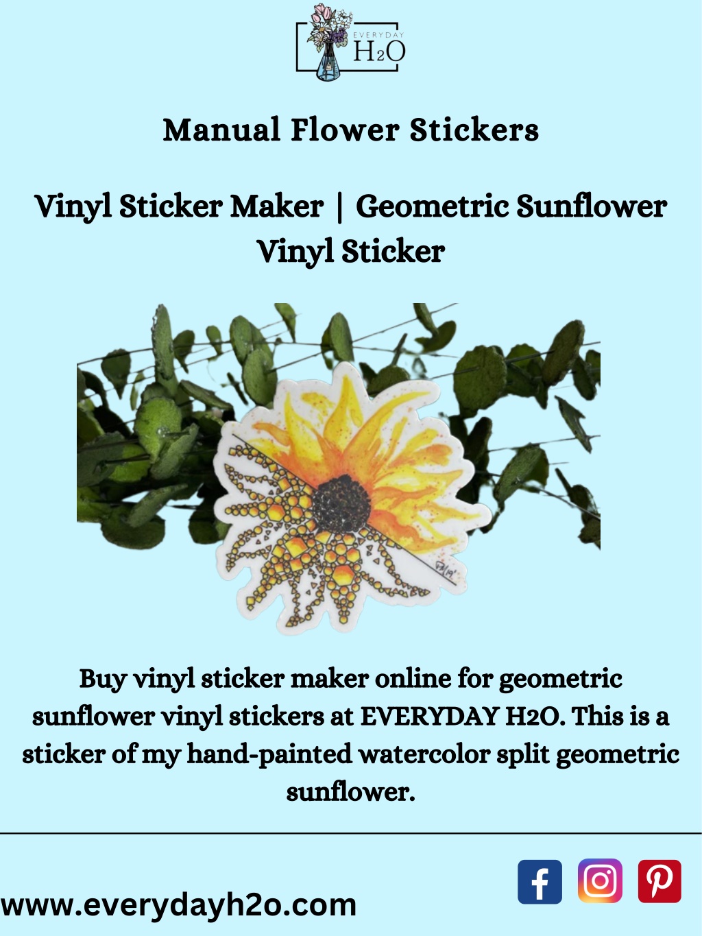 PPT - Vinyl Sticker Maker | Geometric Sunflower Vinyl Sticker ...