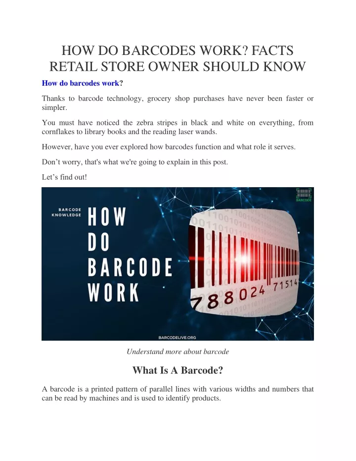 PPT - How do barcodes work? A Complete Guide Barcode Knowledge ...