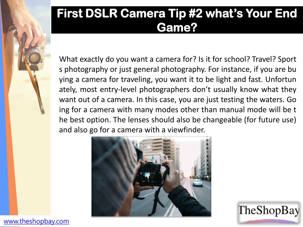 PPT - Three Solid Tips for Buying Your First DSLR Camera|TheShopBay ...