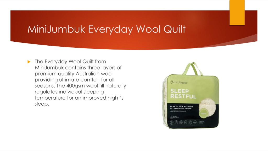 PPT - Minijumbuk Sleep Therapy Wool Mattress Topper PowerPoint ...