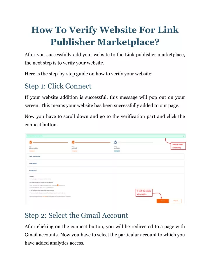 PPT - How To Verify Website For Link Publisher Marketplace PowerPoint ...