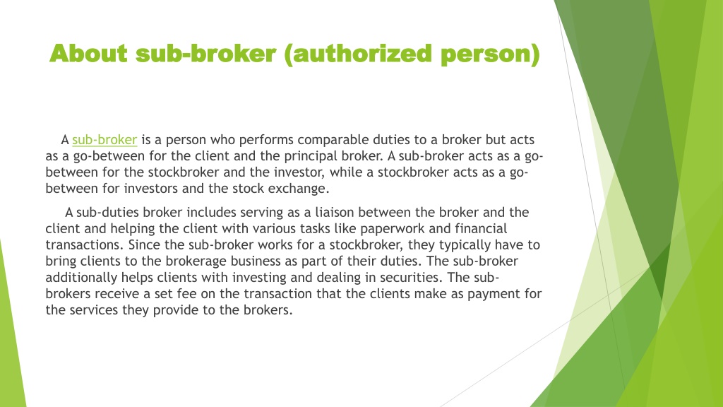 PPT - Become a Sub Broker-Be a Business Partner | Motilal Oswal ...