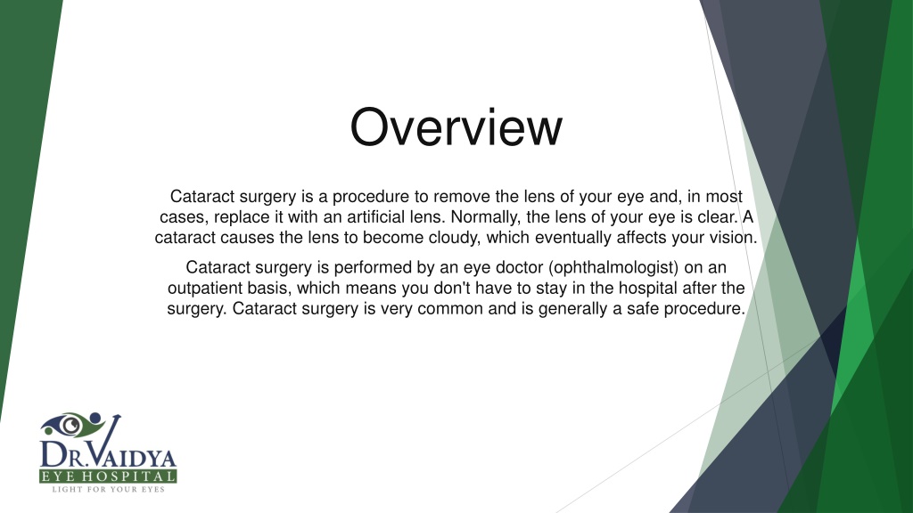 PPT - Cataract Surgery_Dr. Vaidya Eye Hospital PowerPoint Presentation ...
