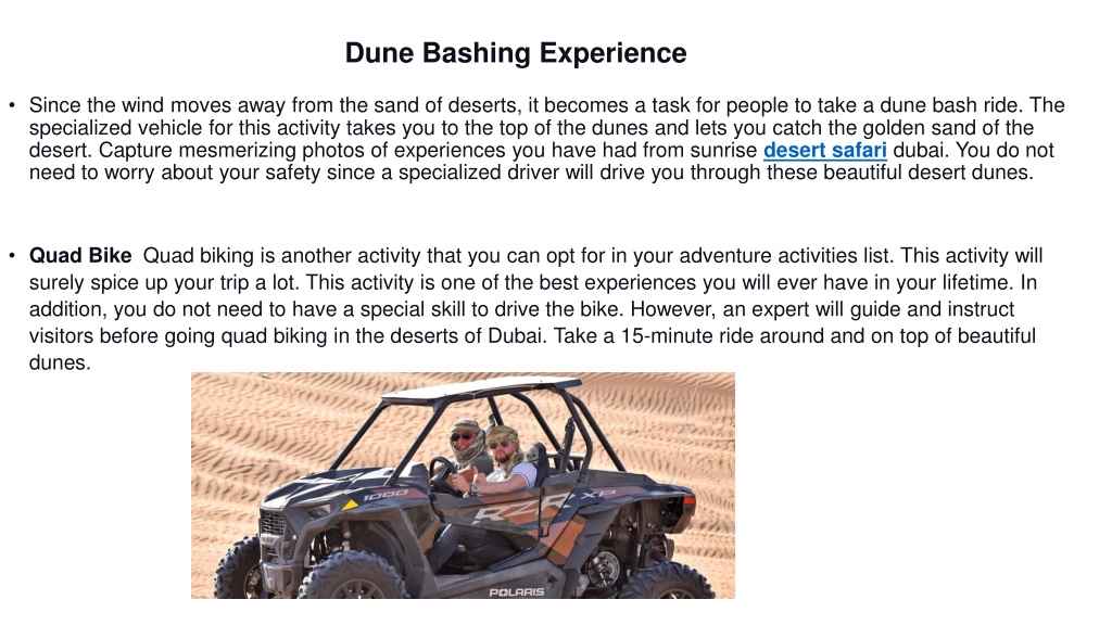 PPT - Kickstart Your Morning With Sunrise Desert Safari Dubai ...