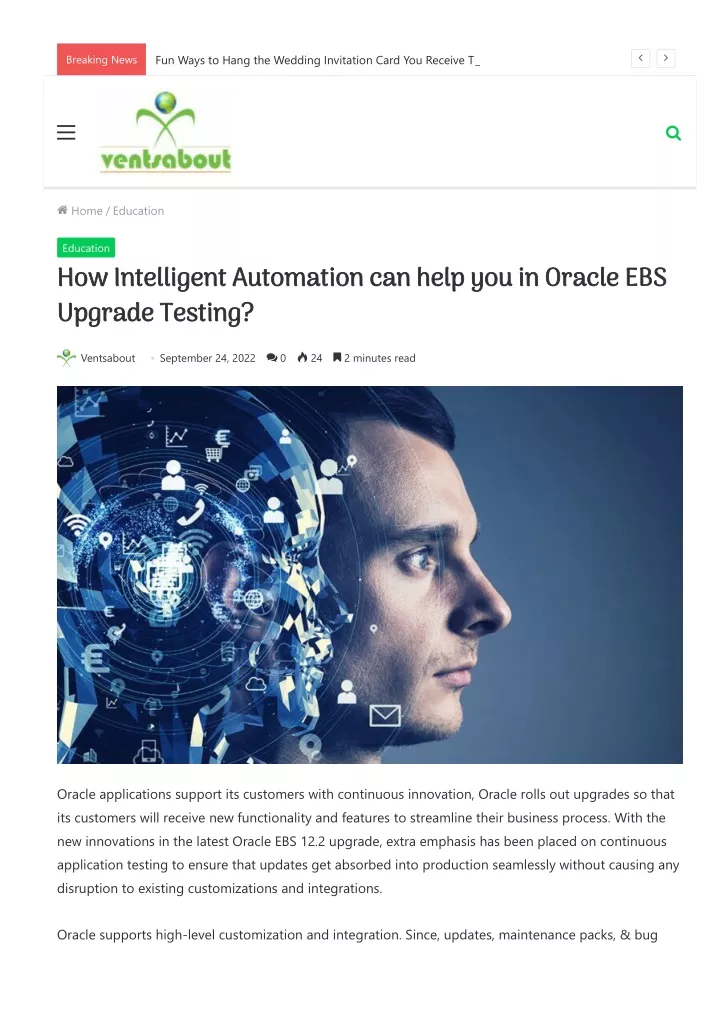 Ppt How Intelligent Automation Can Help You In Oracle Ebs Upgrade