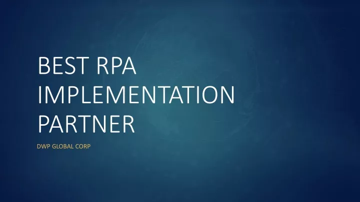 PPT - The Best RPA Implementation Partner In The USA | Best Kofax RPA ...