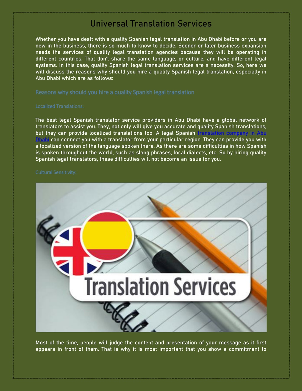 PPT - Why Hire Spanish Legal Translation in Abu Dhabi PowerPoint ...