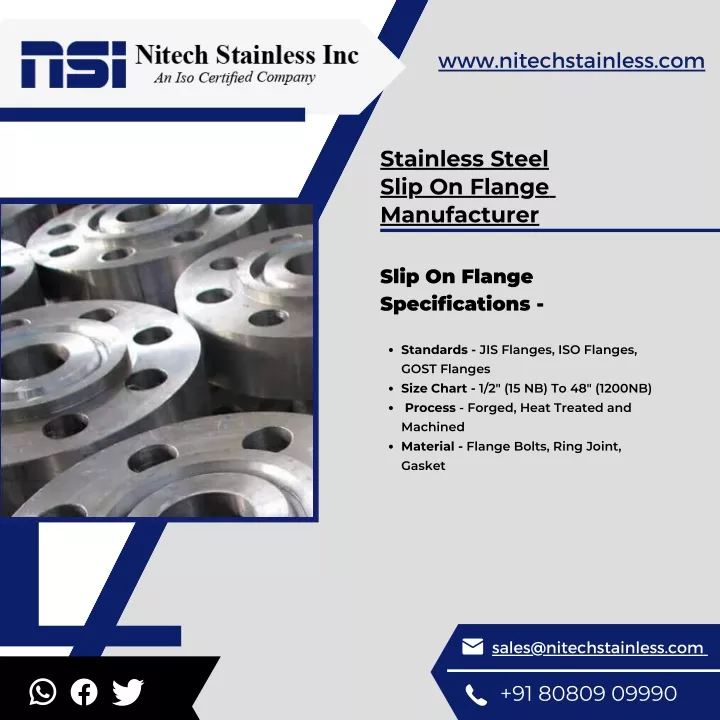 PPT - Slip-on flanges |Blind flanges|Threaded flanges | Weld neck flanges| Flanges|Nit ...