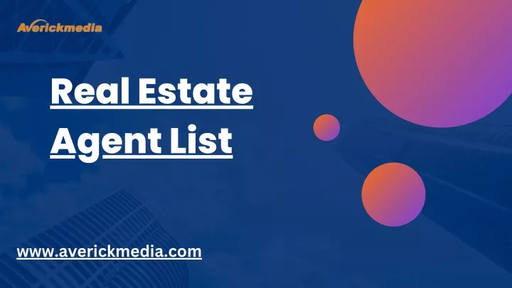 PPT - Real Estate Agent List | 100% Opt-Data PowerPoint Presentation ...