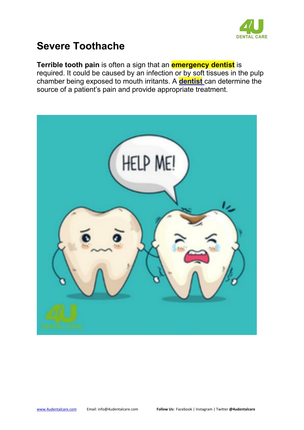 PPT - Emergency Dentist Near Me-(4udentalcare.com) PowerPoint ...
