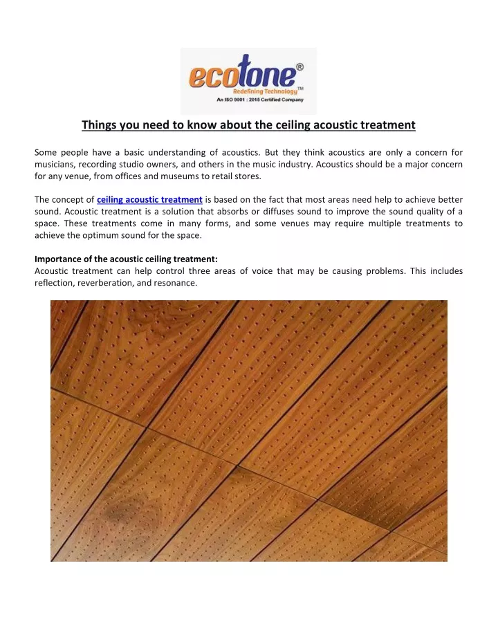 PPT - Things you need to know about the ceiling acoustic treatment ...
