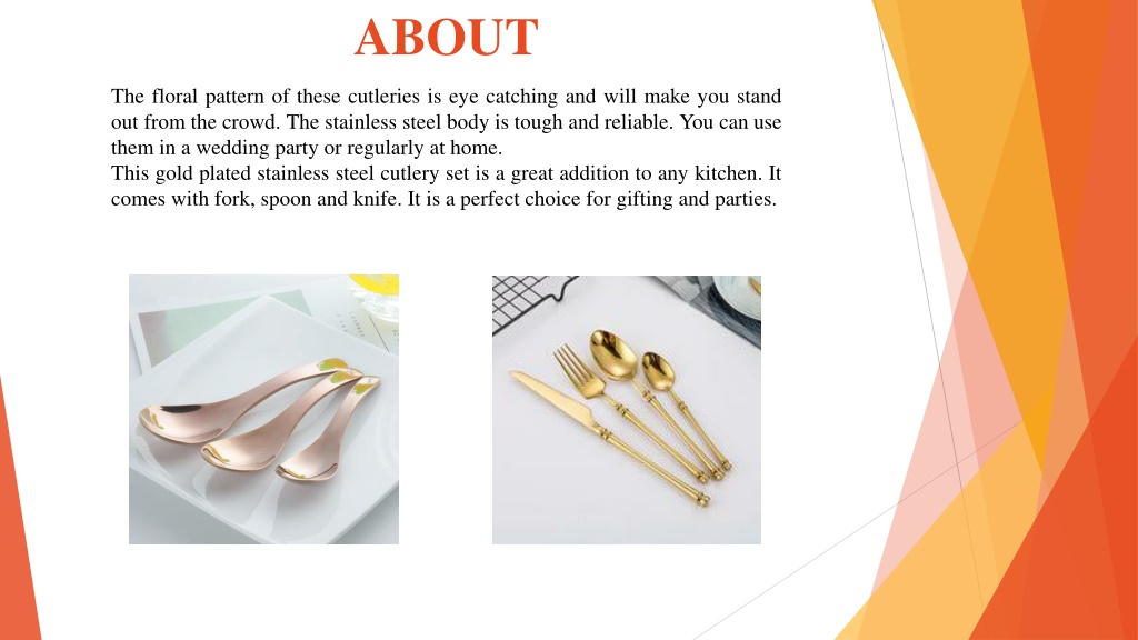 PPT - Buy Gold Plated Stainless Steel Cutlery Set Kitchenile.com ...