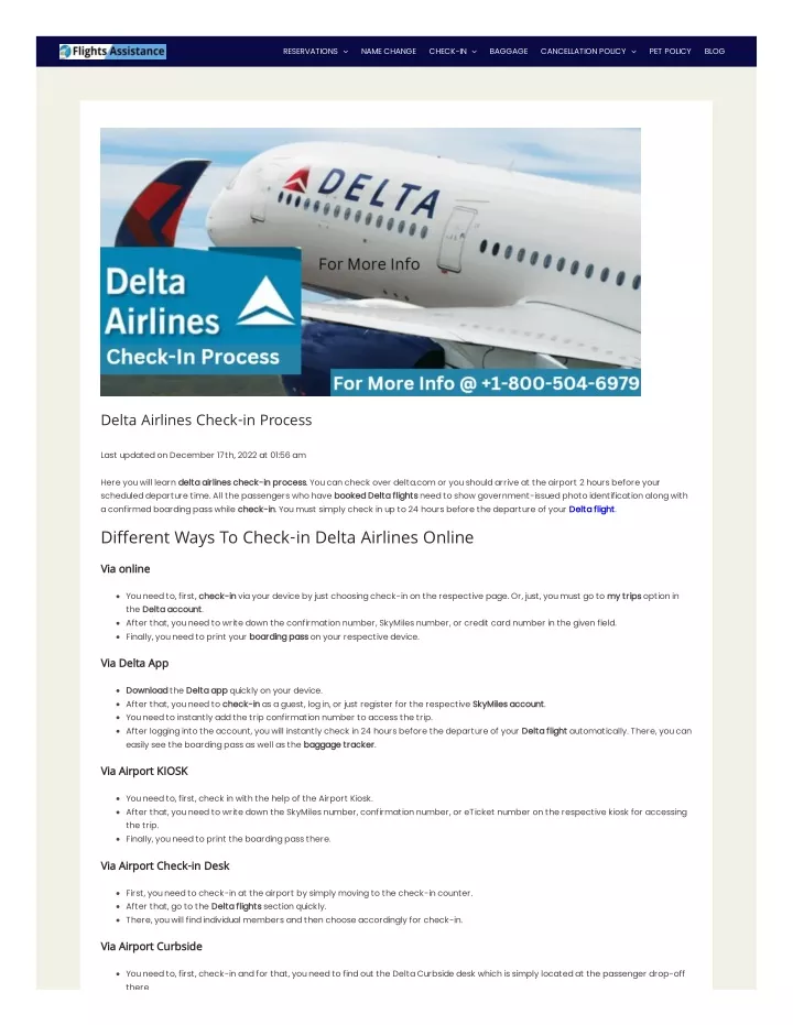 PPT - Delta Airlines Check-in Process? PowerPoint Presentation, free ...