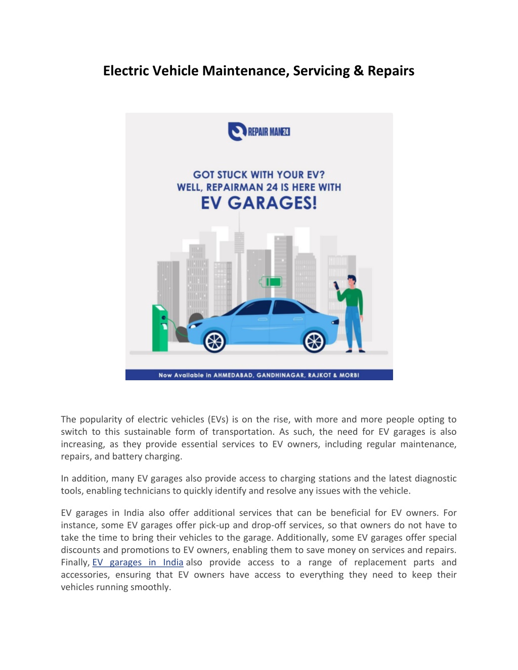 PPT - Electric Vehicle Maintenance, Servicing & Repairs PowerPoint ...