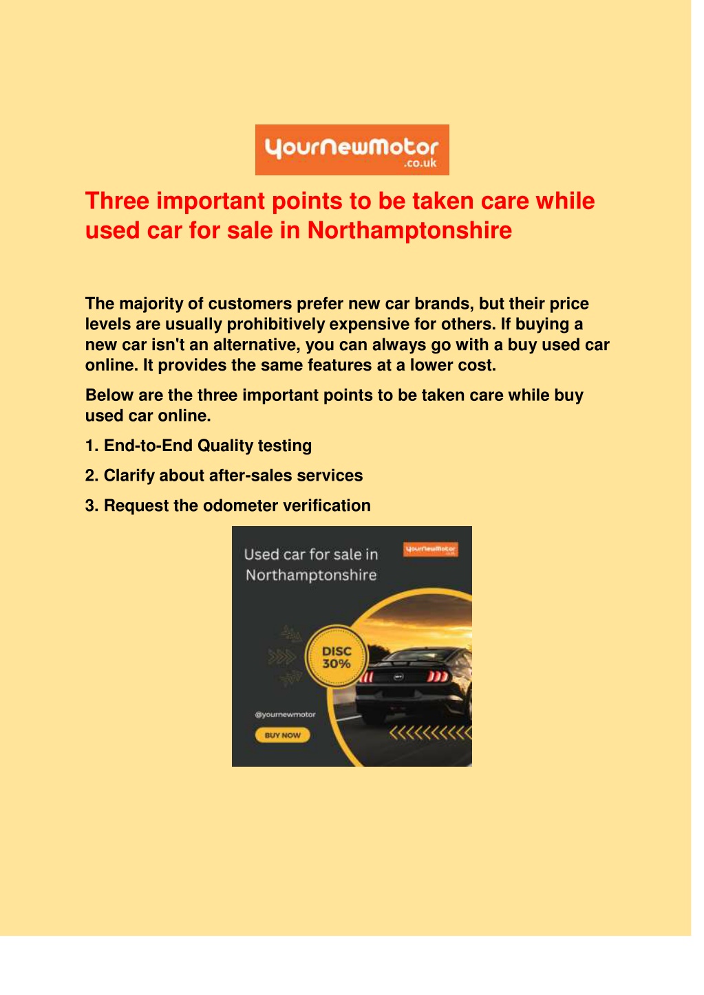 PPT - used car for sale in Northamptonshire PowerPoint Presentation ...