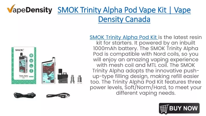 PPT - SMOK Trinity Alpha Pod Vape Kit PowerPoint Presentation, free ...