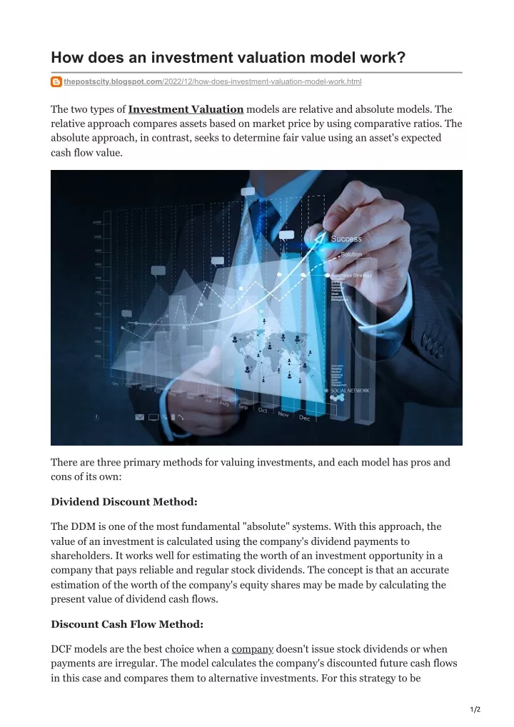 PPT - How does an investment valuation model work PowerPoint ...