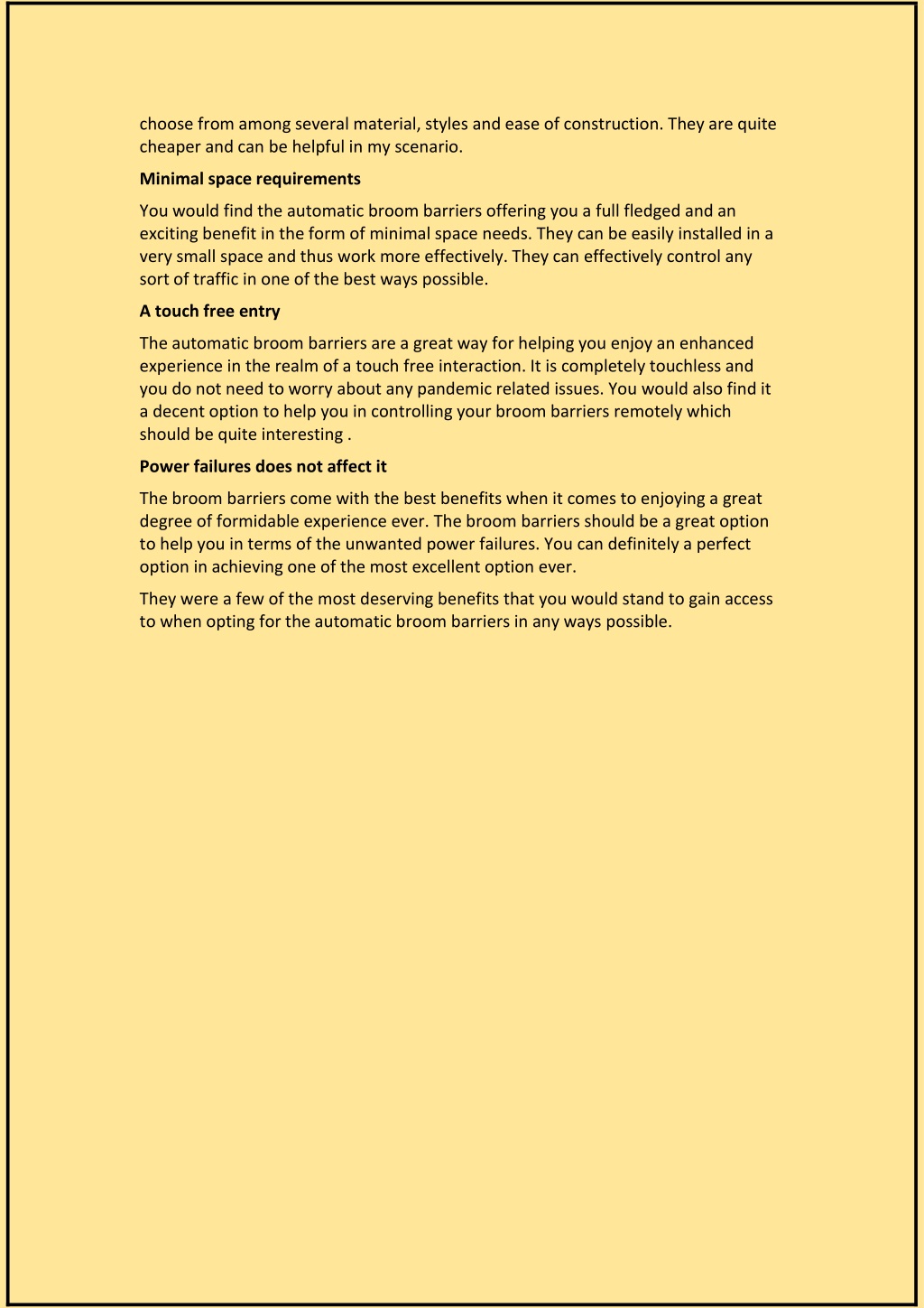 PPT - Benefits of Automatic Broom Barriers PowerPoint Presentation ... PPT - Benefits of Automatic Broom Barriers PowerPoint Presentation ...