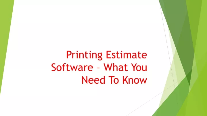 PPT - Printing Estimate Software – What You Need To Know PowerPoint ...
