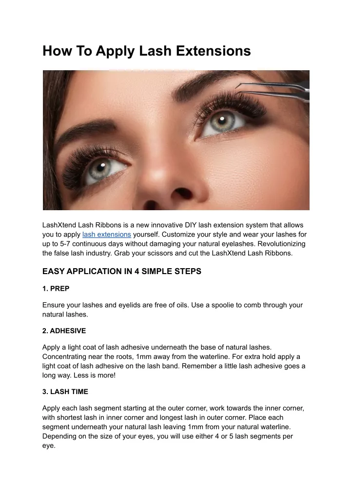 Ppt How To Apply Lash Extensions Powerpoint Presentation Free