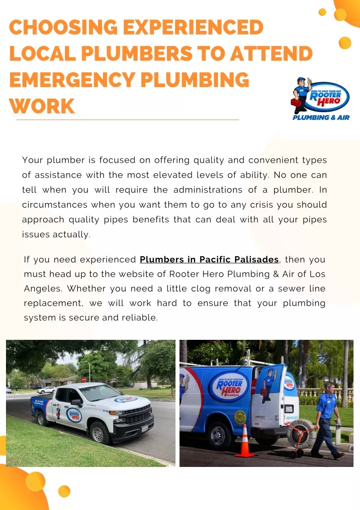 PPT - Choosing Experienced Local Plumbers to Attend Emergency Plumbing ...