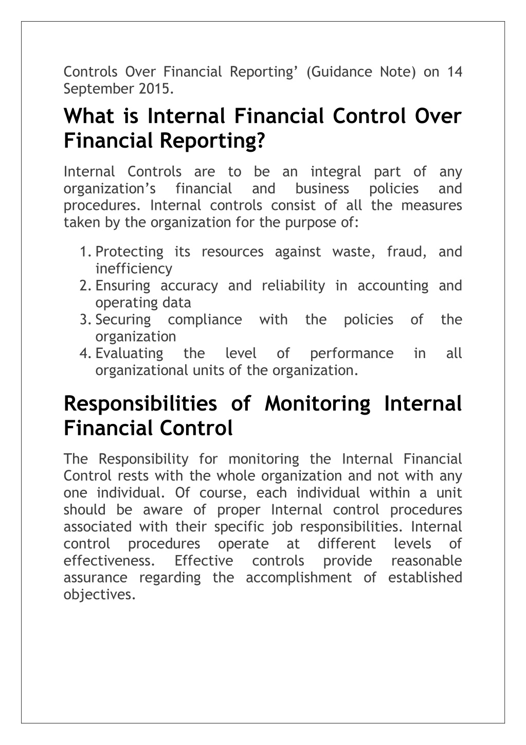 PPT - Internal Financial Control Over Financial Reporting PowerPoint ... PPT - Internal Financial Control Over Financial Reporting PowerPoint ...