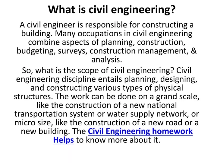 PPT - What is Civil Engineering PowerPoint Presentation, free download ...