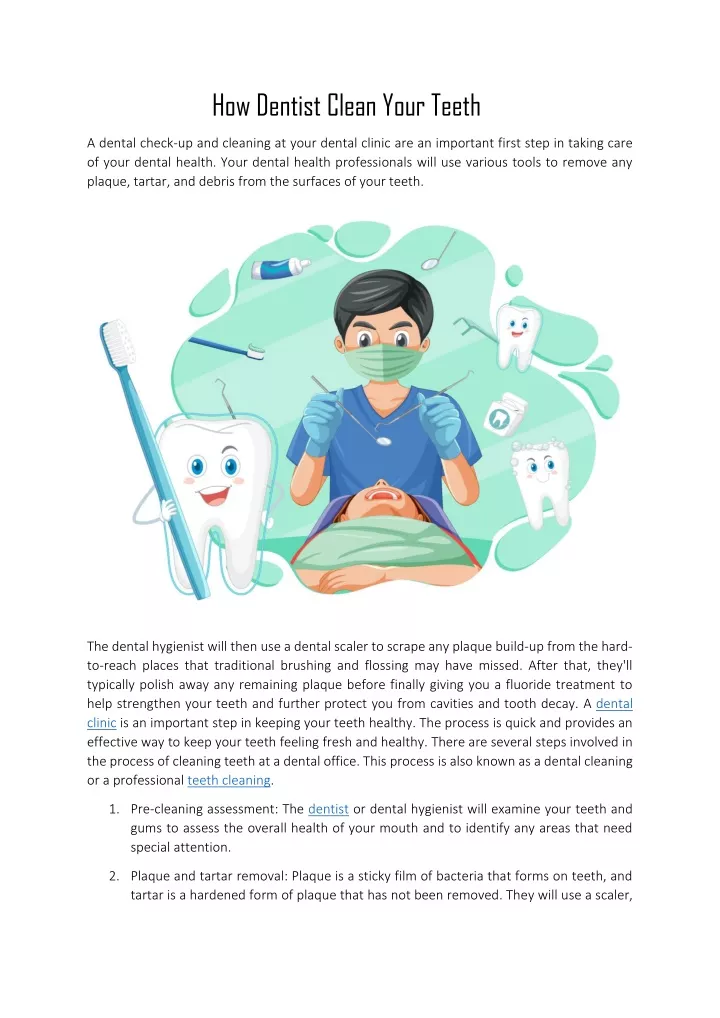 PPT - How Dentist Clean Your Teeth PowerPoint Presentation, free ...