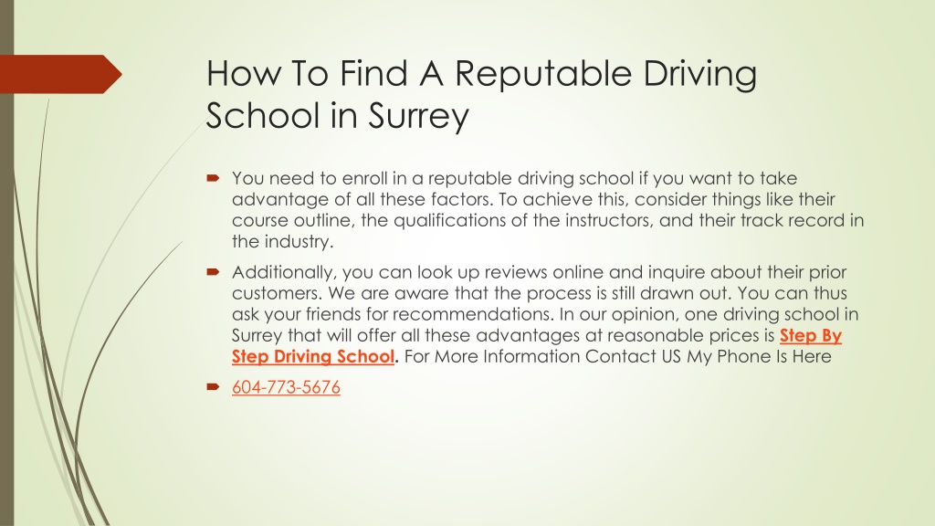 PPT - Five Top Advantage Of Driving School In Surrey PowerPoint ... PPT - Five Top Advantage Of Driving School In Surrey PowerPoint ...