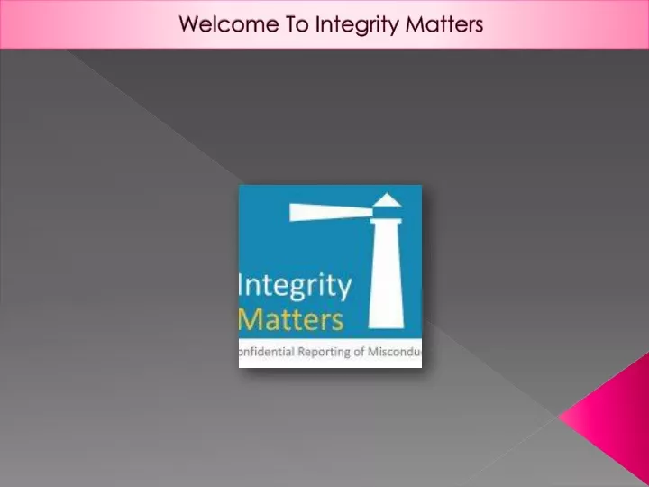 PPT - Whistleblower Platform - Integrity Matters PowerPoint ...