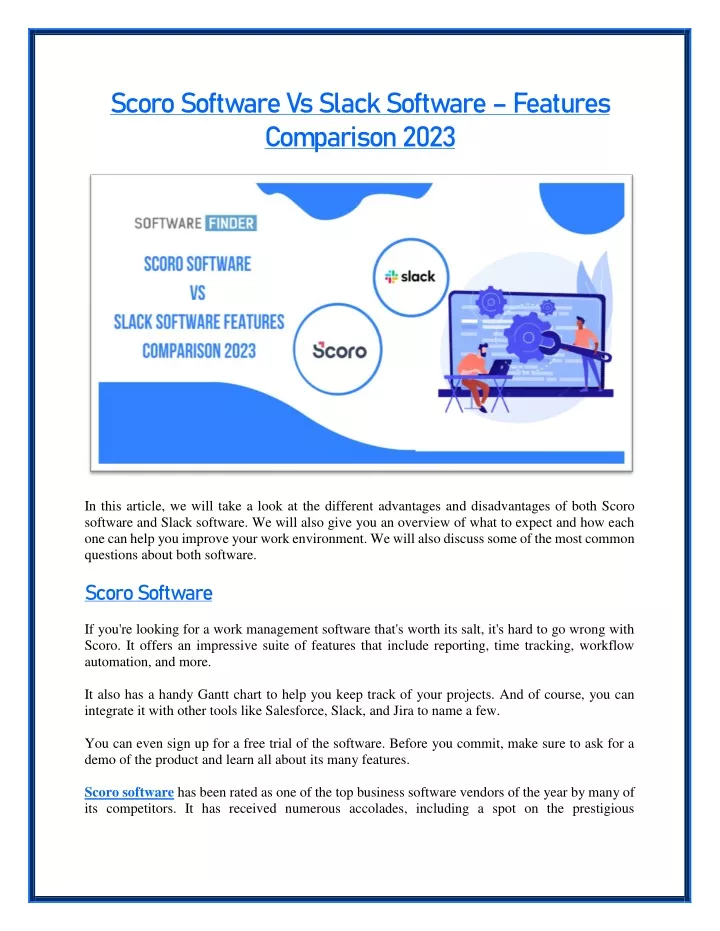 PPT - Scoro Software Vs Slack Software PowerPoint Presentation, free ...