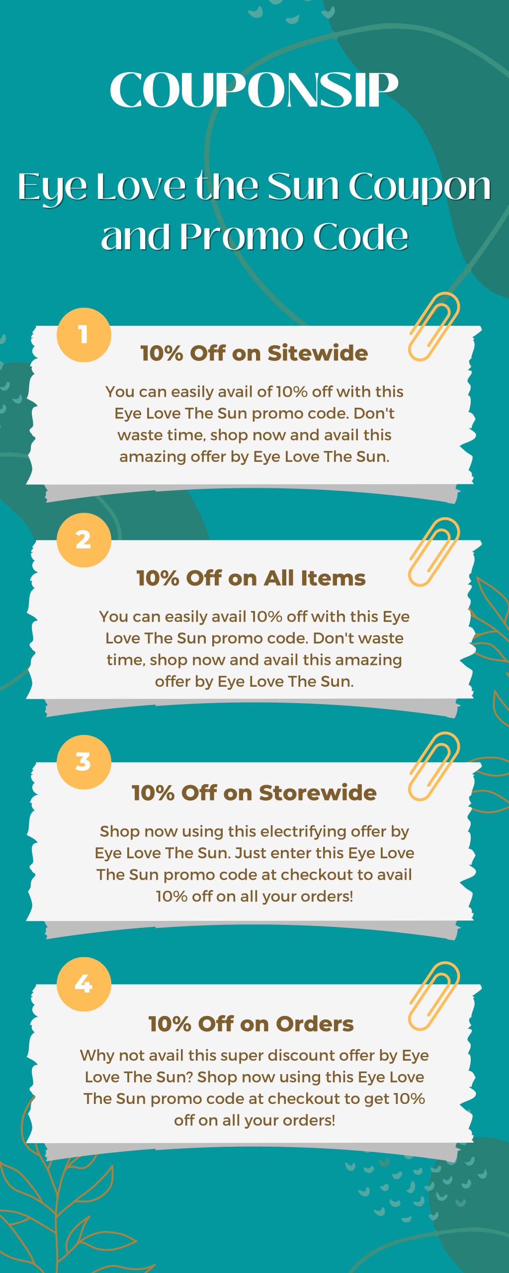PPT - Biggest Discounts on Eye Love the Sun Coupon and Promo Code ...