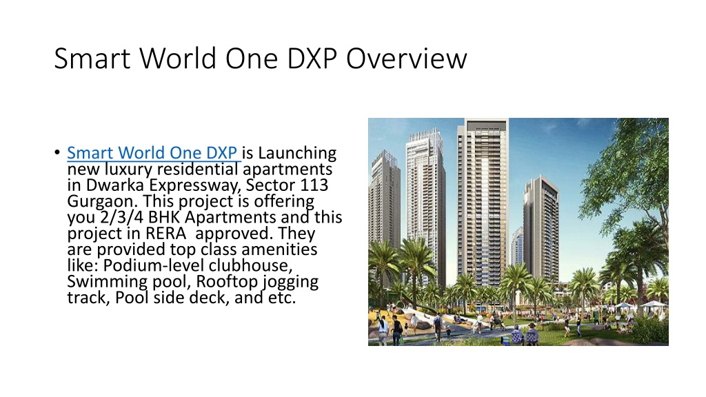 PPT - Smart World One DXP | Luxury Residential Apartments in Sector 113 ...