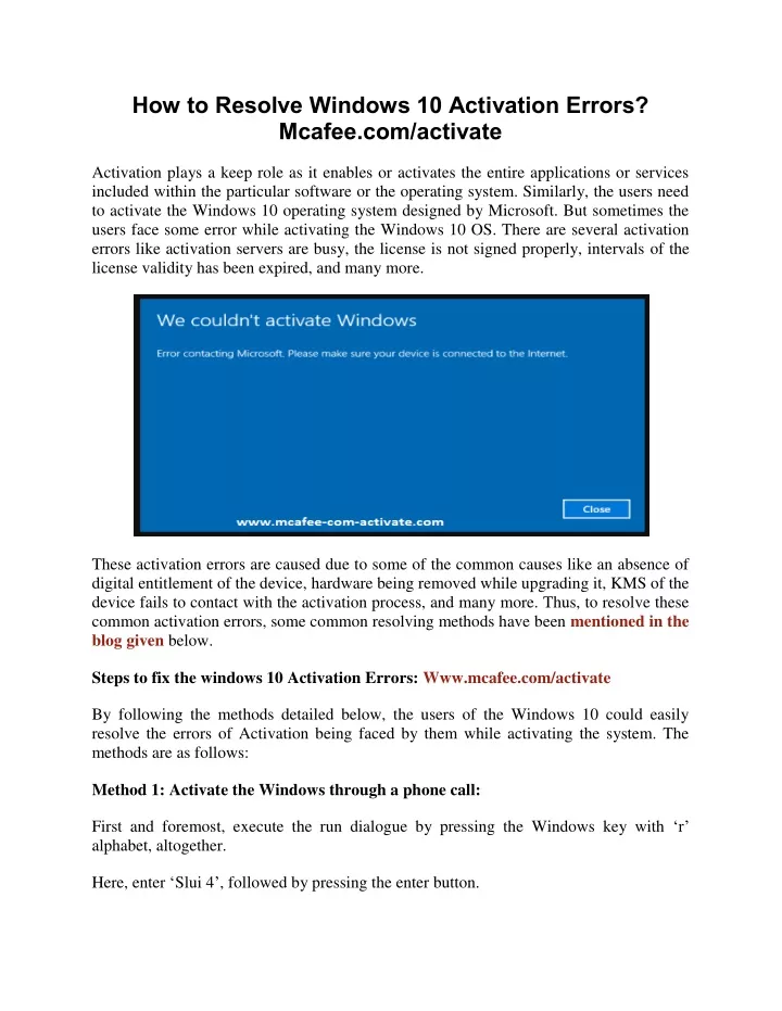 PPT - How to Resolve Windows 10 Activation Errors? PowerPoint ...