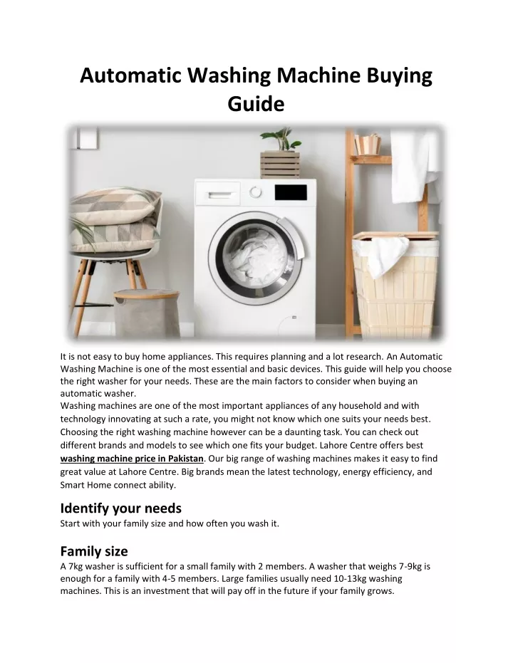 PPT - Automatic Washing Machine Buying Guide PowerPoint Presentation ...