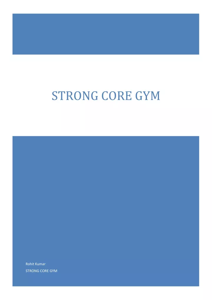 PPT - Strong Core Gym is best Gym in Hauz Khas. PowerPoint Presentation ...