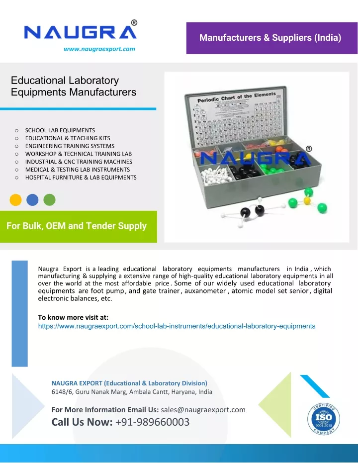 PPT - Educational Laboratory Equipments Manufacturers PowerPoint ...