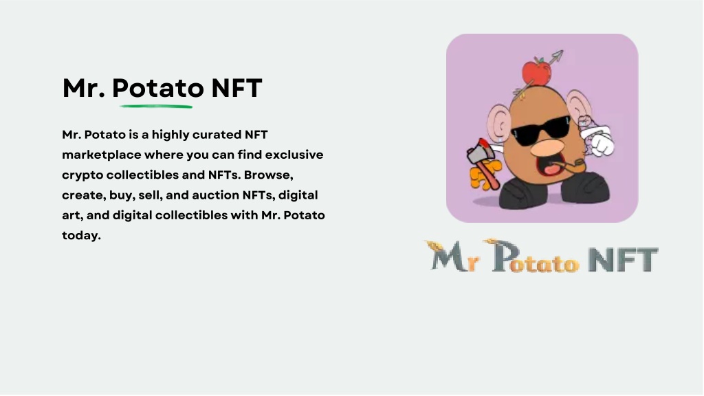 PPT - 5 Best NFT Projects To Follow In 2022 | Mr. Potato NFT ...