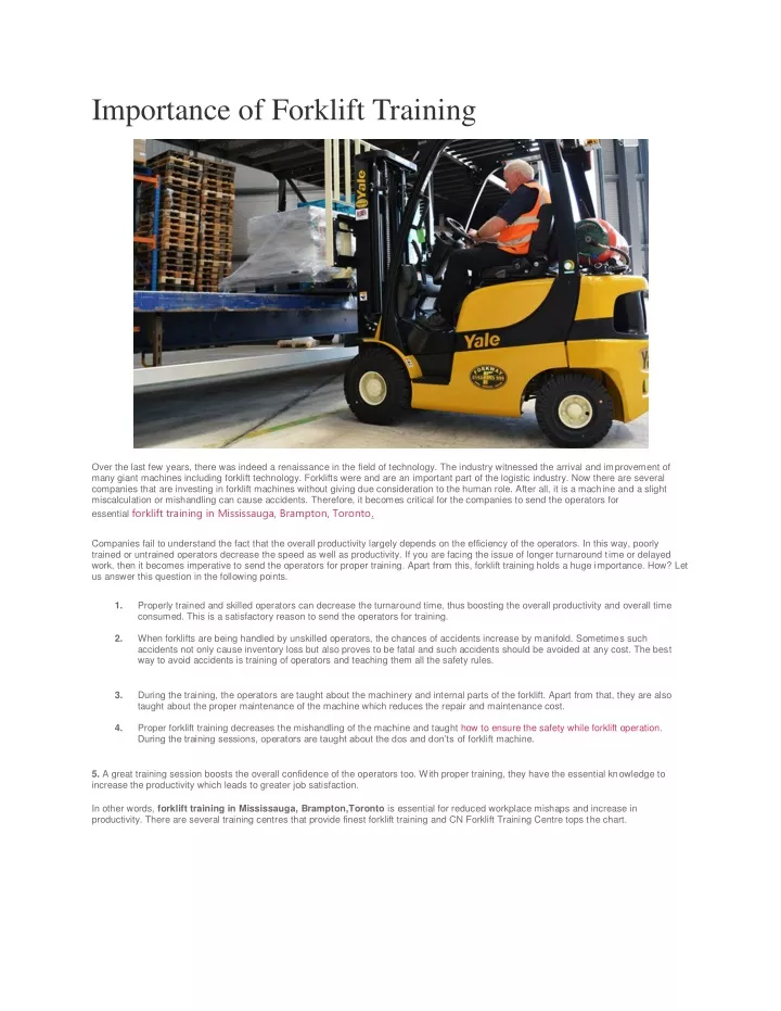 PPT - Importance of Forklift Training PowerPoint Presentation, free ... PPT - Importance of Forklift Training PowerPoint Presentation, free ...