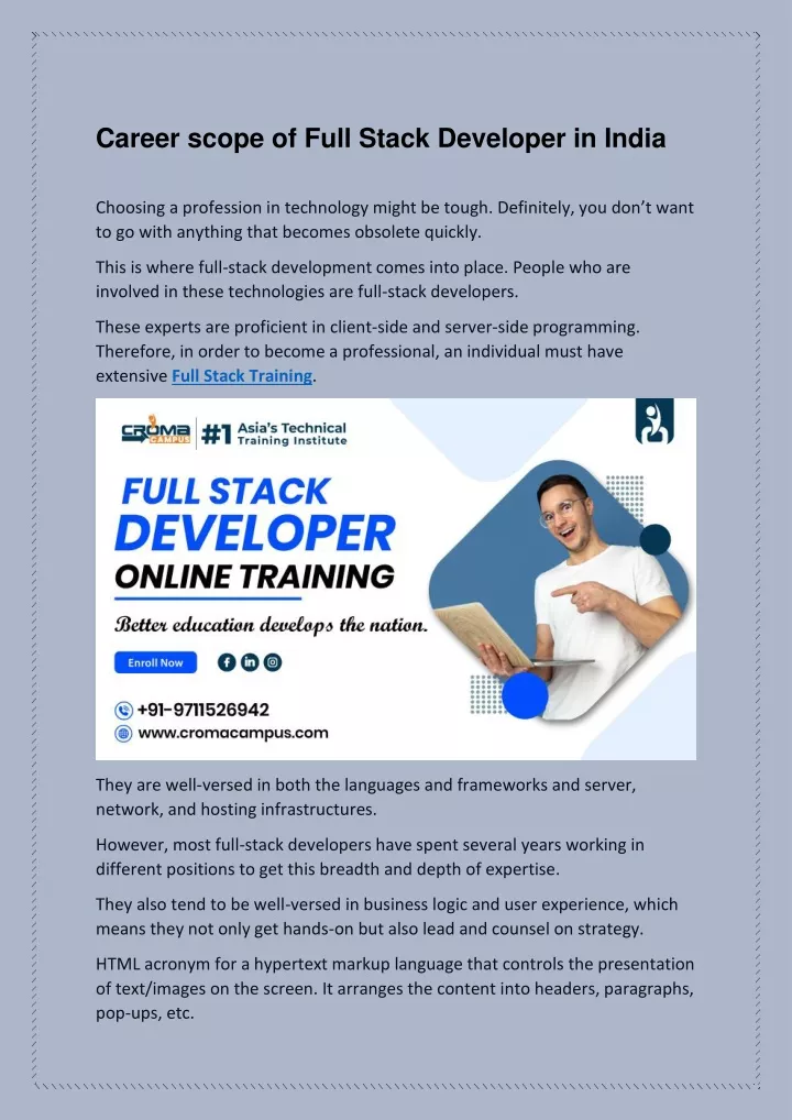 PPT - Career scope of Full Stack Developer in India PowerPoint ...