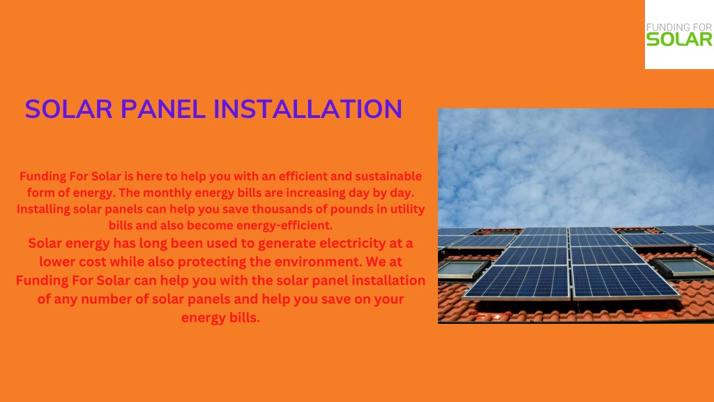 PPT - Solar Panel Installation | Funding For Solar PowerPoint ...