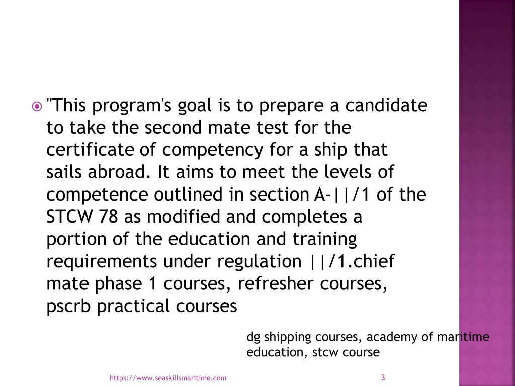 PPT - Best Maritime Academy Tamilnadu|STCW courses|2nd Mate function PowerPoint Presentation ...
