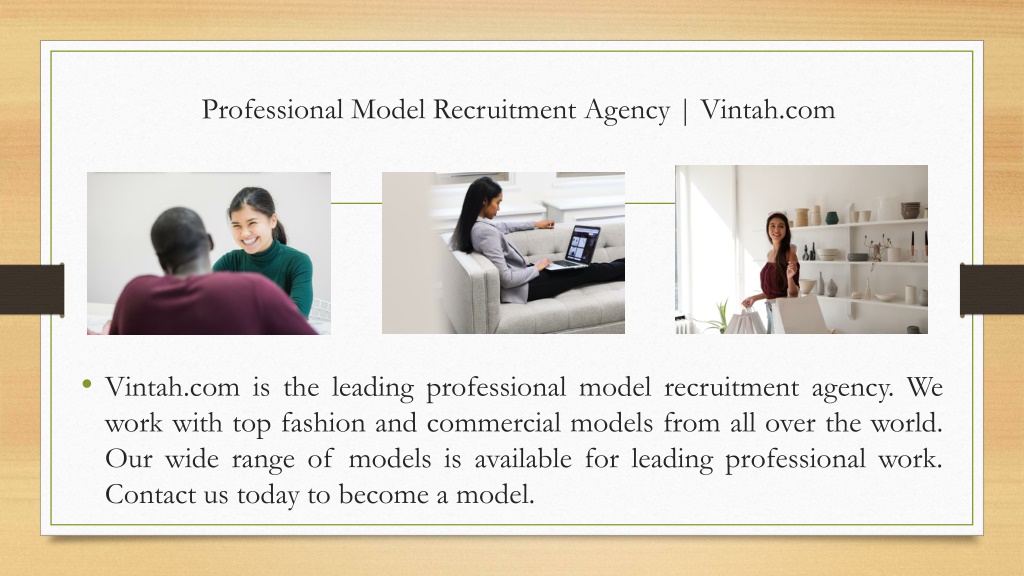 PPT - Professional Model Recruitment Agency | Vintah.com PowerPoint ...