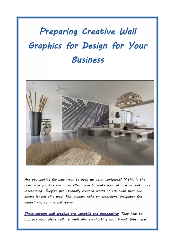 PPT - Preparing Creative Wall Graphics for Design for Your Business ...