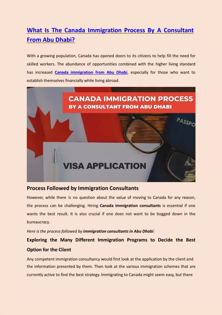 PPT - What Is The Canada Immigration Process By A Consultant From Abu ...