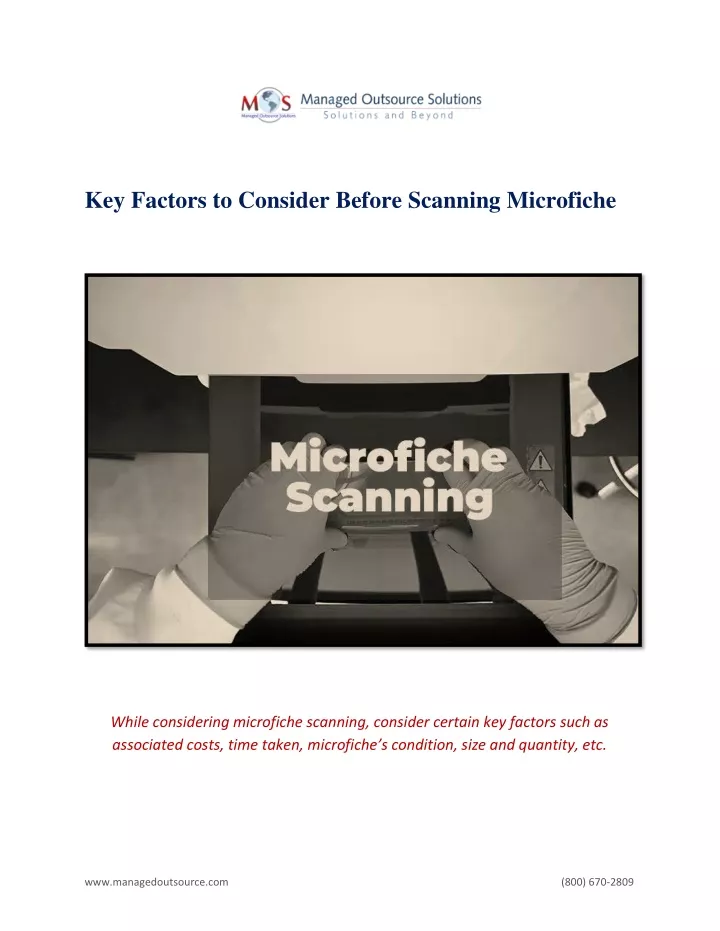 PPT - Key Considerations for a Microfiche Scanning Project PowerPoint ...