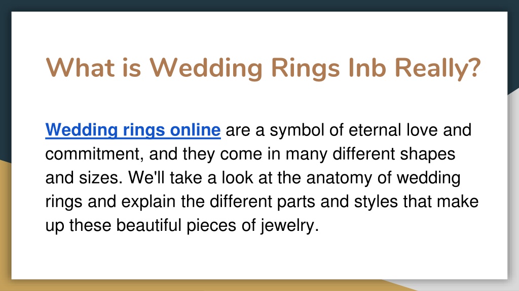 PPT - The Anatomy Of Wedding Rings PowerPoint Presentation, free ...