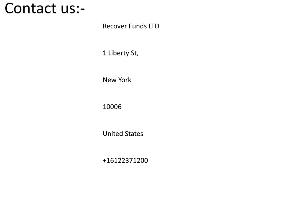 PPT - Forex Scam Recovery Services | Recoverfunds.info PowerPoint ...