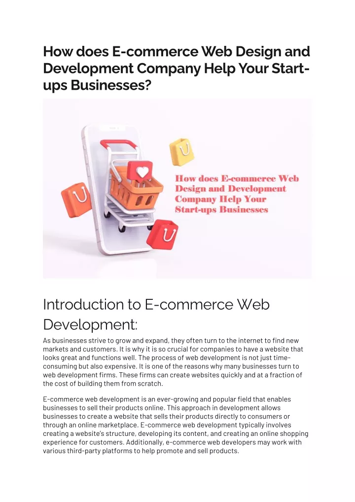 PPT - How does E-commerce web design and development company PowerPoint ...